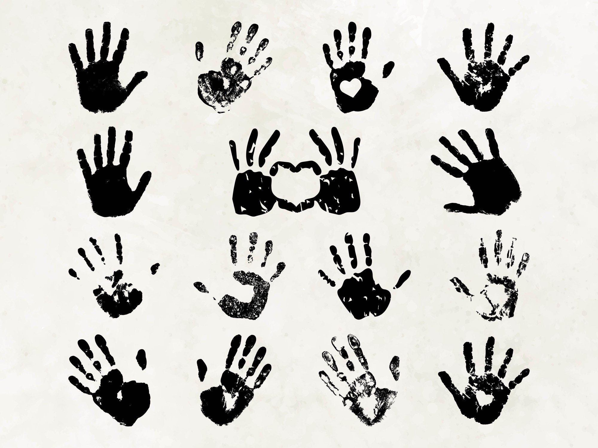 Hand Print Svg Bundle| Hand Prints| Hand Print Png| Cut File| Bundle ...