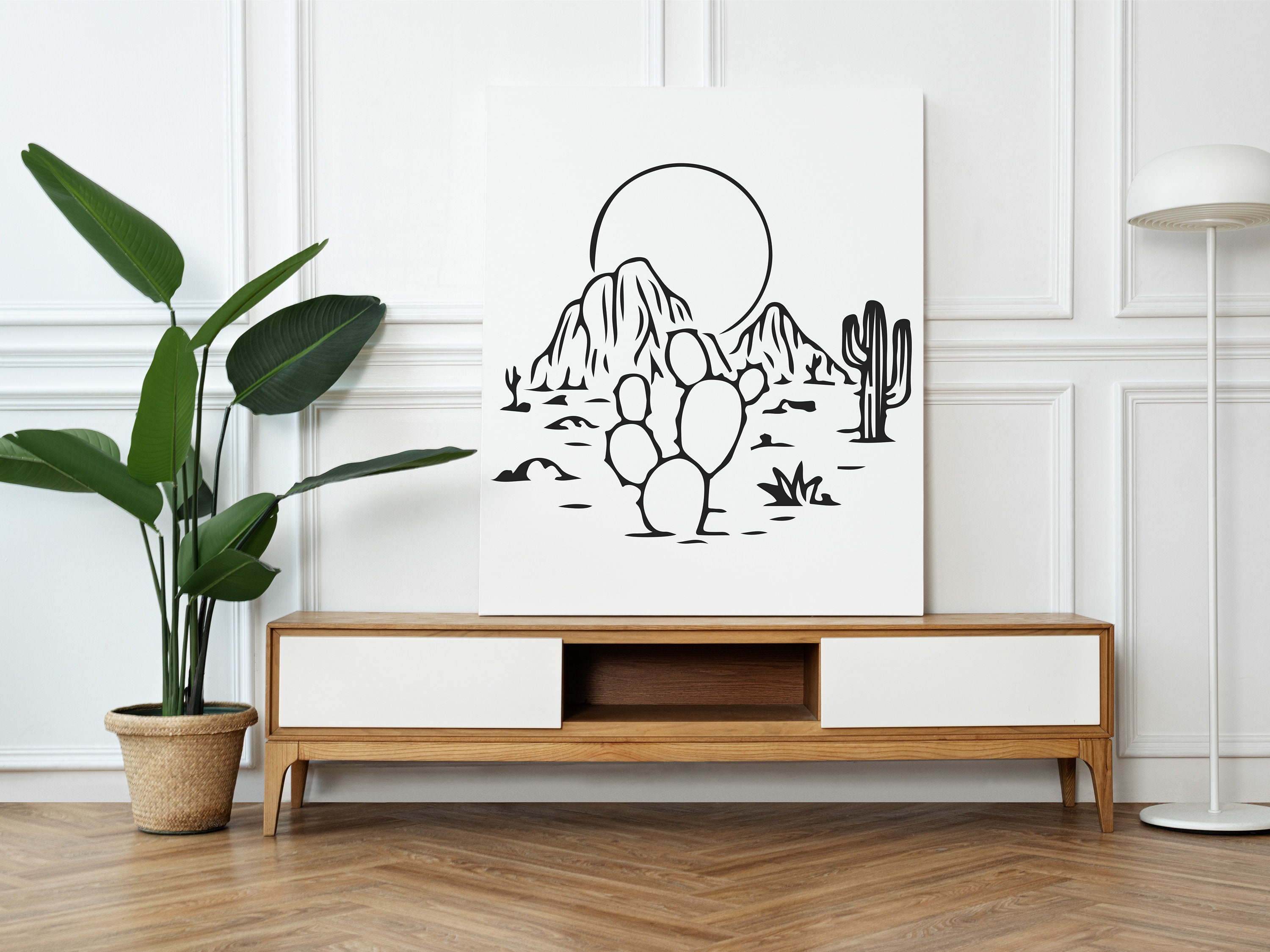 Cactus Scene Svg Bundle Desert Landscape Svg Dxf Png Jpg Cactus Desert ...
