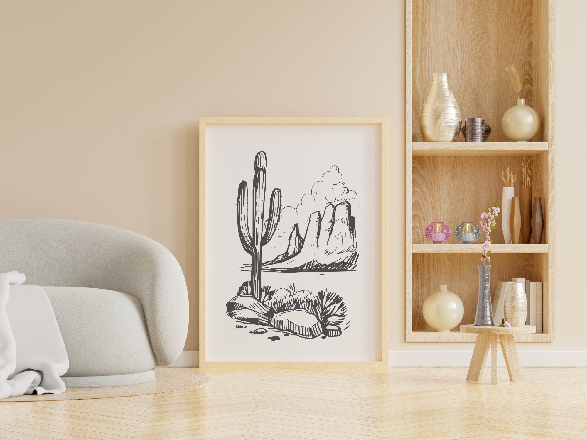 Cactus Scene Svg Bundle Desert Landscape Svg Dxf Png Jpg Cactus Desert ...