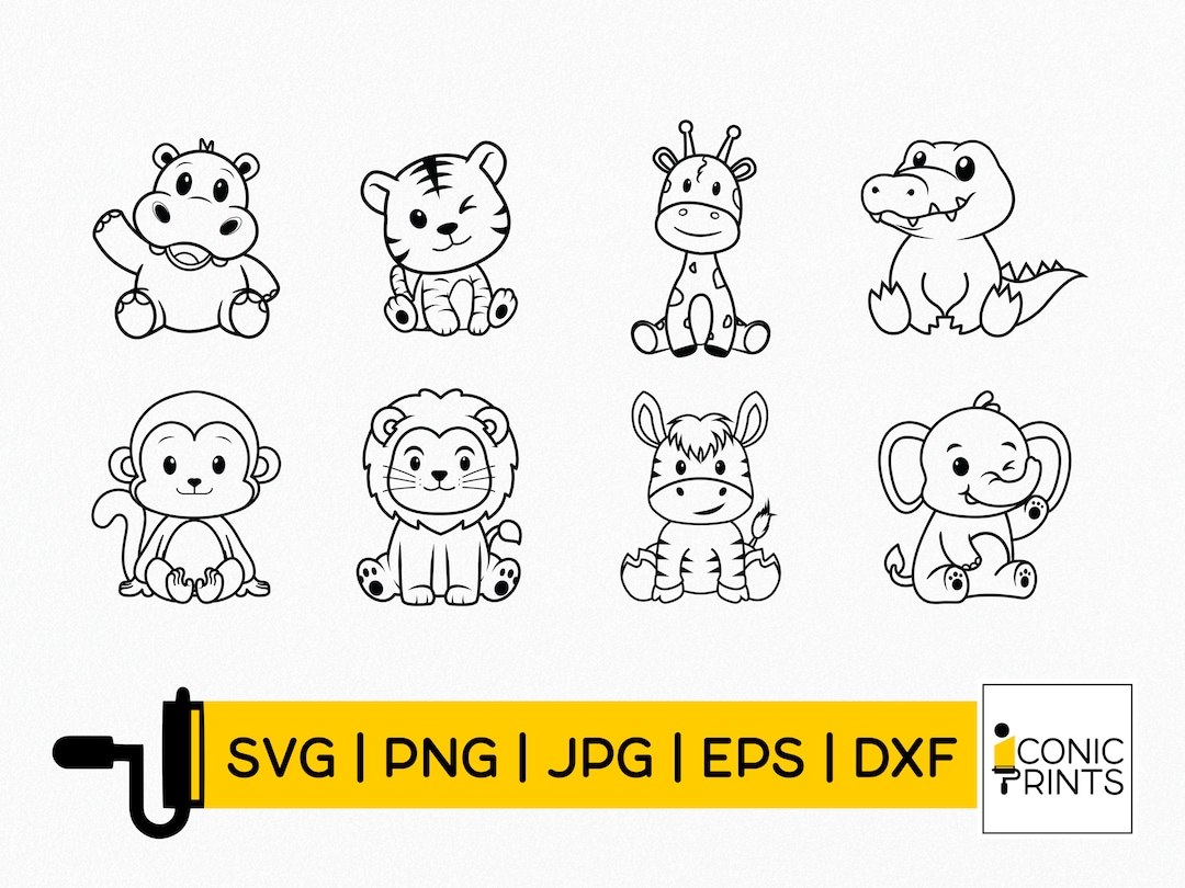 Safari Animals Svg Bundle| Baby Animals Svg| Zoo Animals Svg| Animals ...