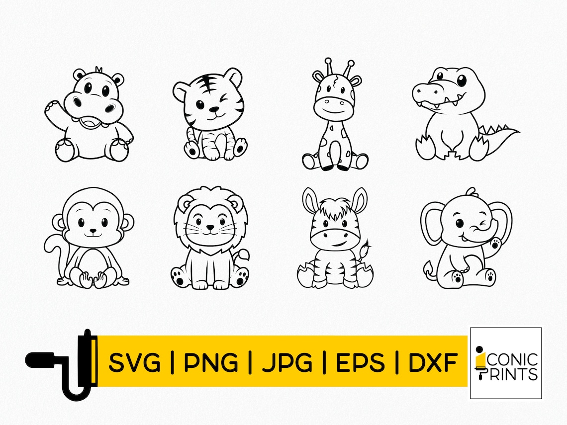 Safari Animals Svg Bundle Baby Animals Svg Zoo Animals Svg - Etsy