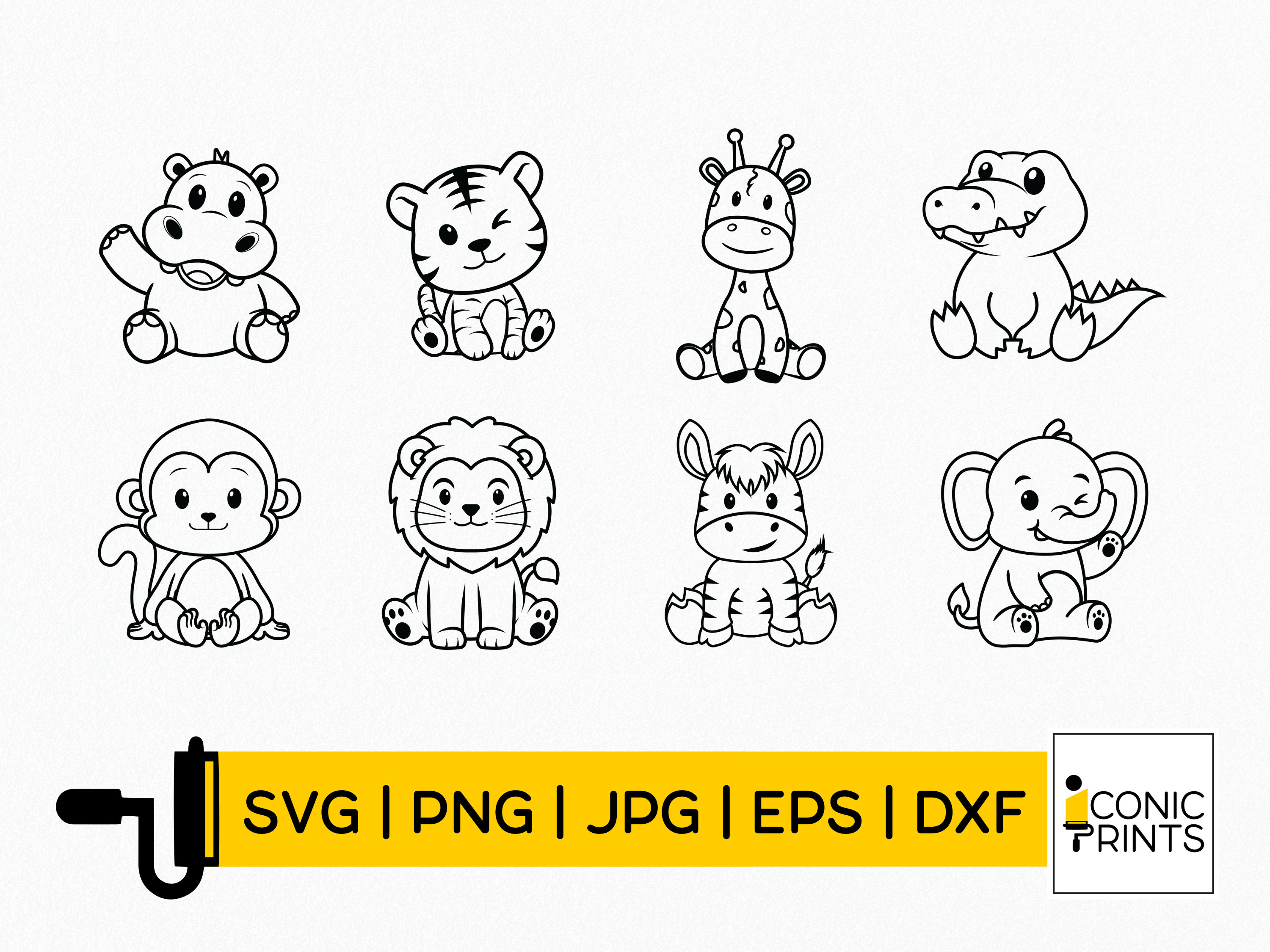 Safari Animals Svg Bundle Baby Animals Svg Zoo Animals Svg - Etsy