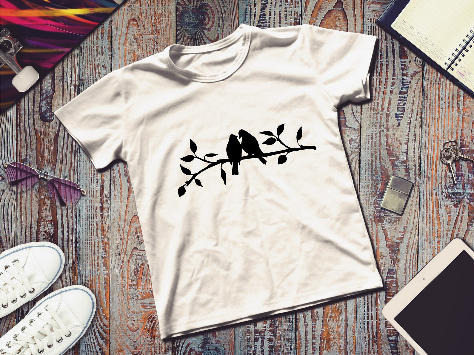 Birds Svg| Birds on Branches Svg| Bird Silhouette| Birds and Branch ...