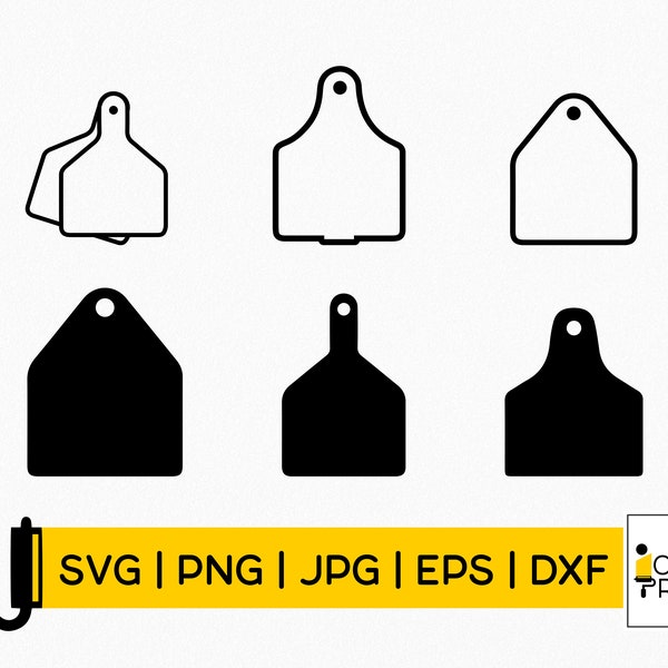 Cattle Tag Svg - Etsy