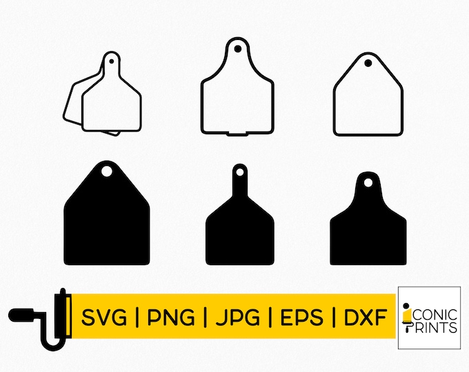 Ear Tag SVG Cut File & PNG Printable - Etsy Canada