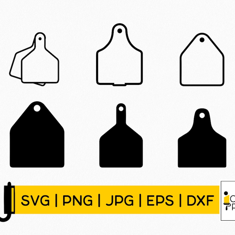 Cattle Tag Svg - Etsy