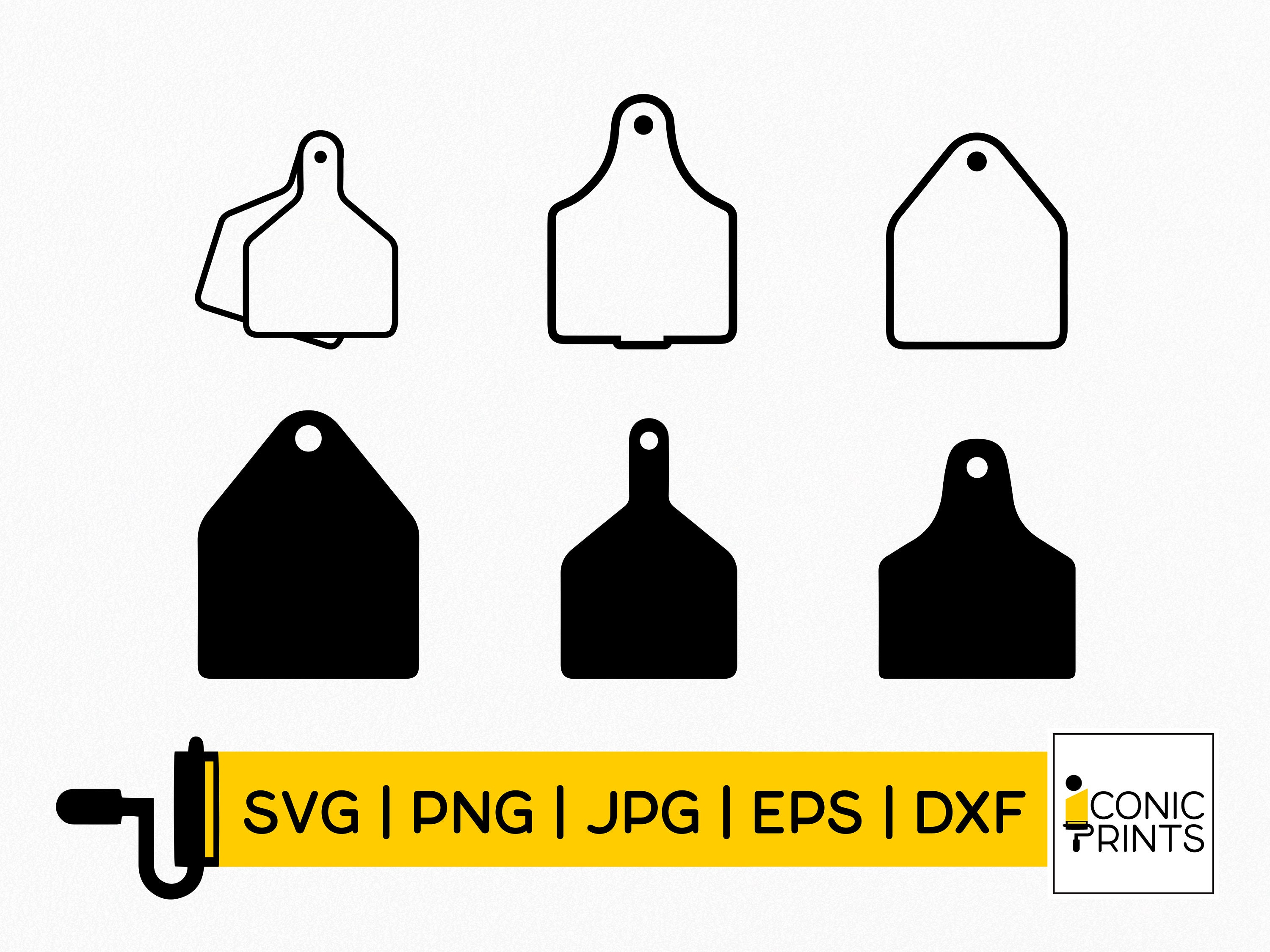 Cow Tag Laser Svg Cow Tag Svg Cow Svg Ear Tag Svg Livestock Ear Tag ...