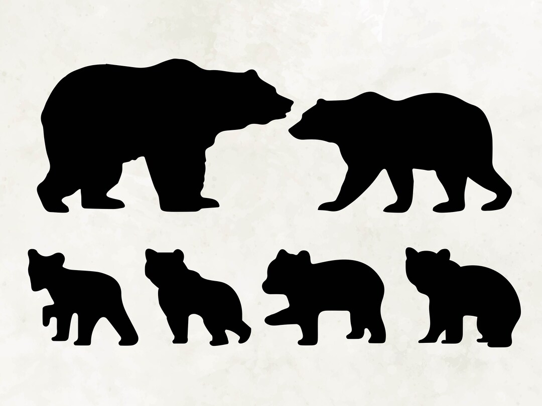 Mama Bear Svg| Papa Bear Svg| Baby Bear Svg| Black Bear Svg| Family ...