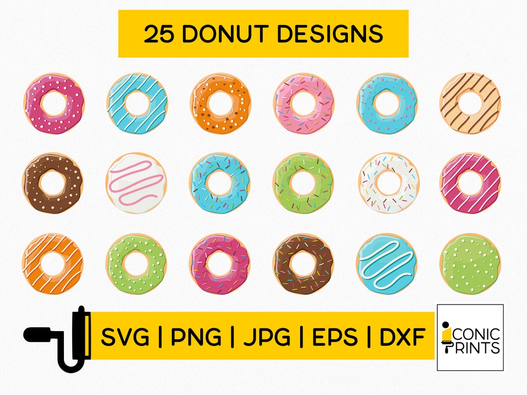 Donut Svg Donut Svg Bundle Donut Clipart Donut Png - Etsy