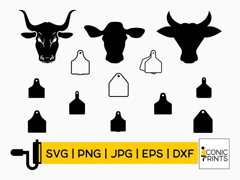 Koe Tag Laser Svg Koe Tag Svg Koe Svg Oormerk Svg Vee - Etsy België