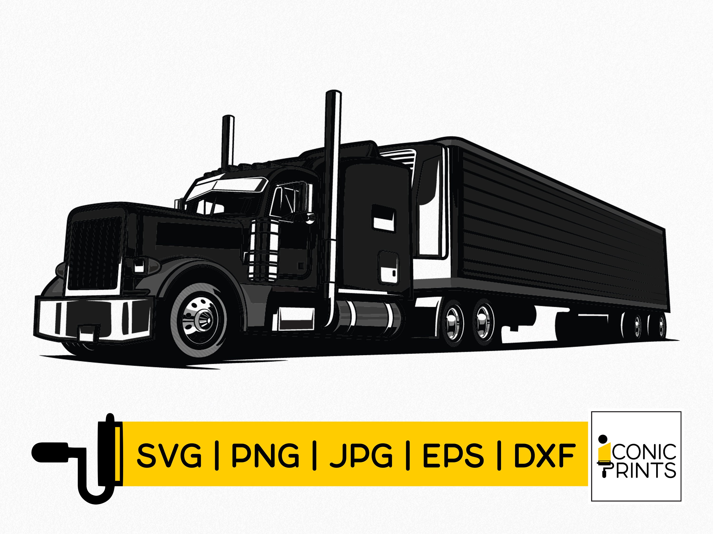 Semi Truck Svg Truck Driver Svg Trucker Svg US Truck Svg Svg Files for ...