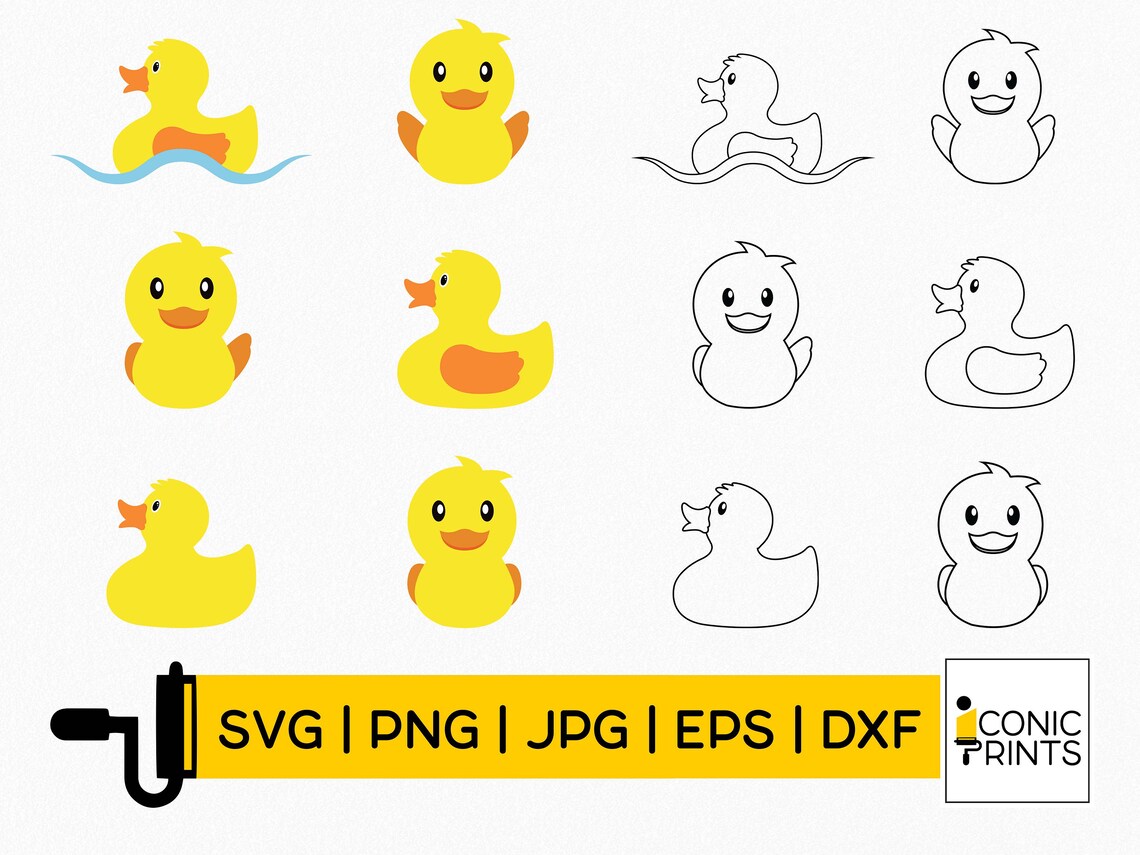 Bath Duck Svg, Rubber Duck Svg, Duck Svg, Cricut Svg, Vector File Svg ...