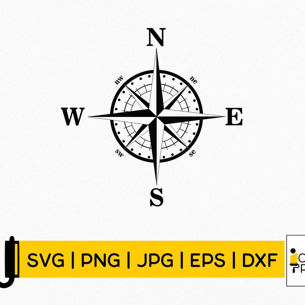 Compass Svg - Etsy