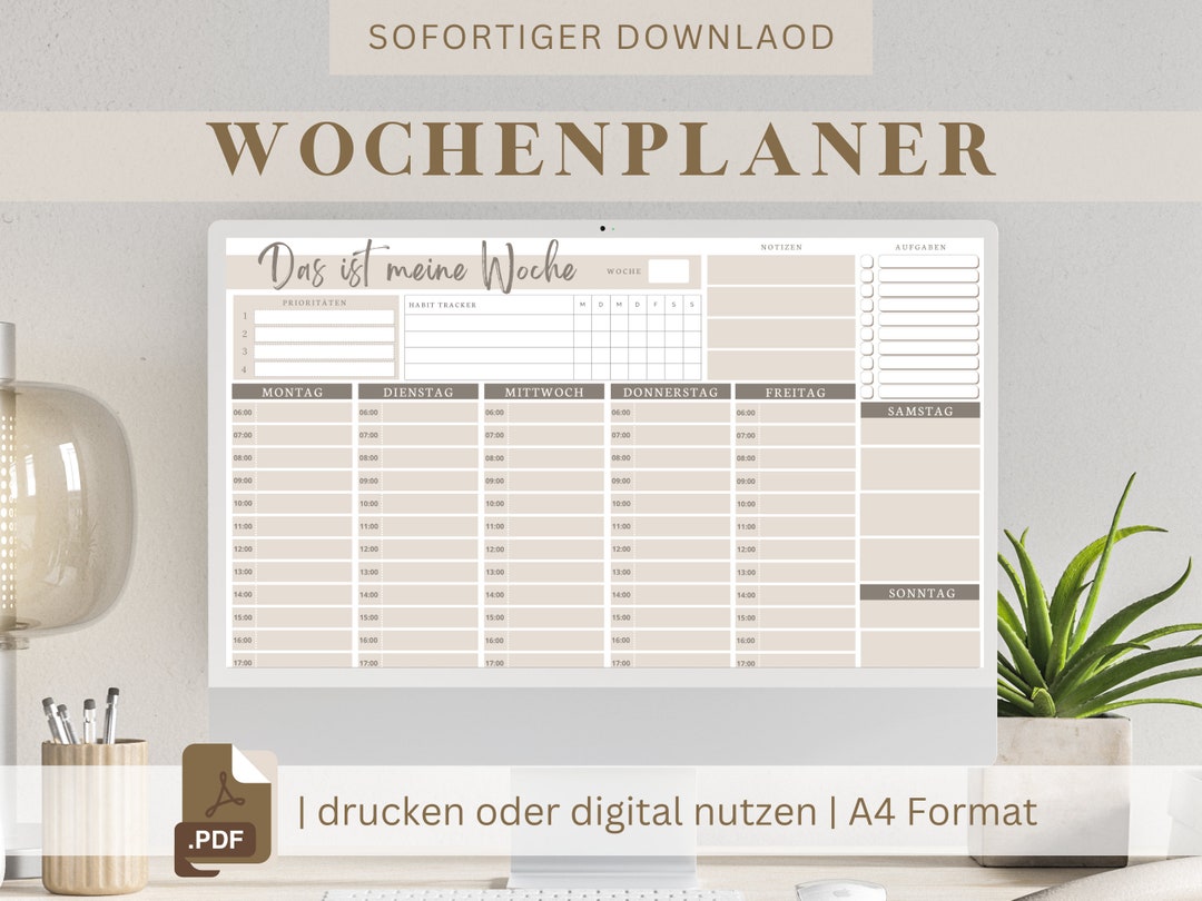 Weekly Planner This is My Week Structure for Your Everyday - Etsy