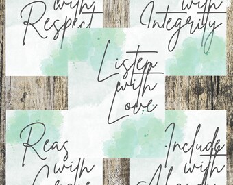 Watercolor Classroom Rules - Etsy