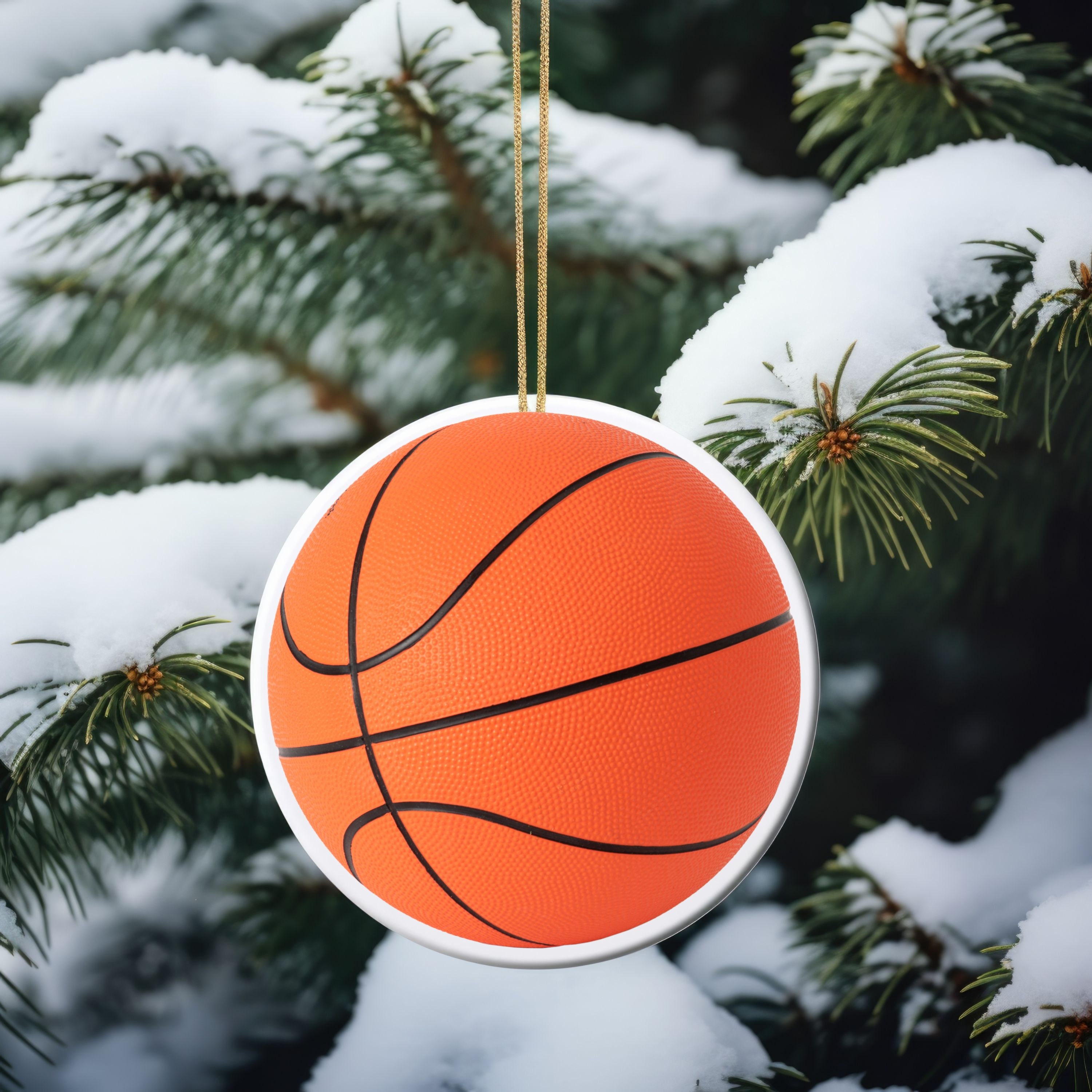 Basketball Christmas Ornament, Christmas Tree Ornament, Christmas Gift ...