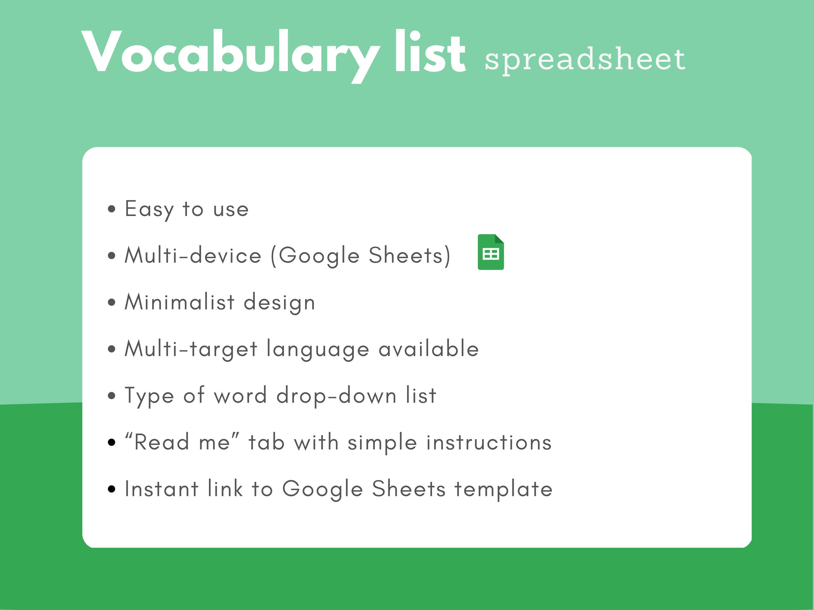Vocabulary List Spreadsheet Template to Help You to Reach Your Language ... Vocabulary List Spreadsheet Template to Help You to Reach Your Language ...