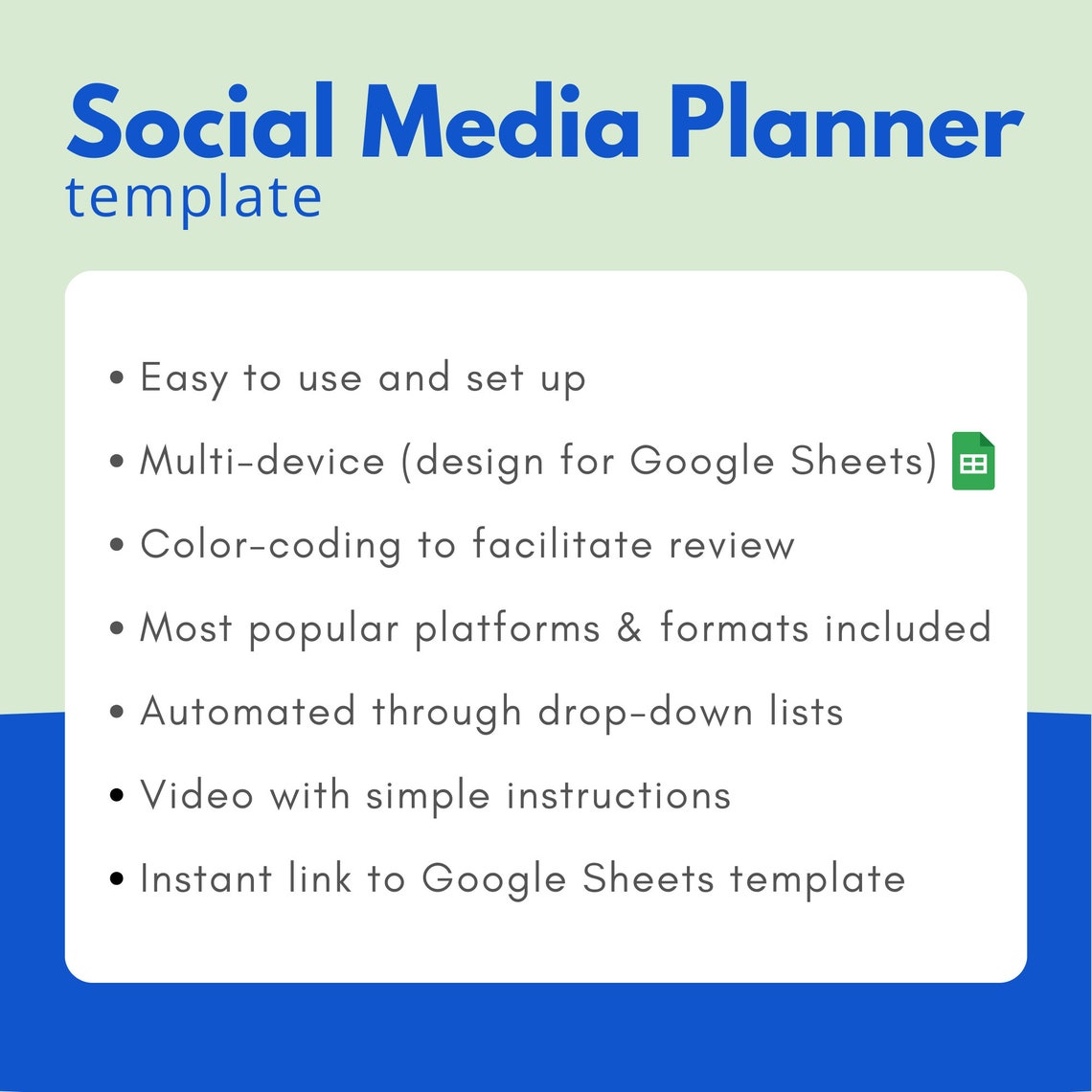 Social Media Content Calendar Sheets Template to Plan Your Social Media ...