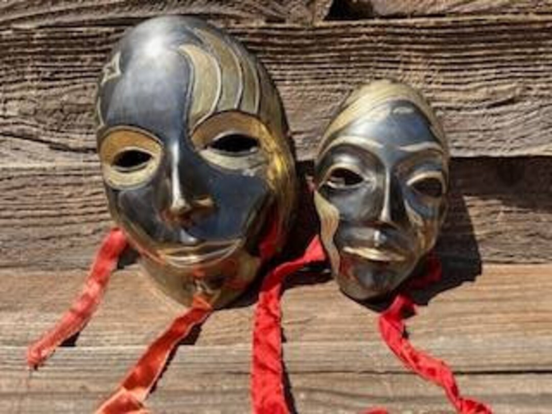 Brass Carnival Face Mask Decor - Etsy