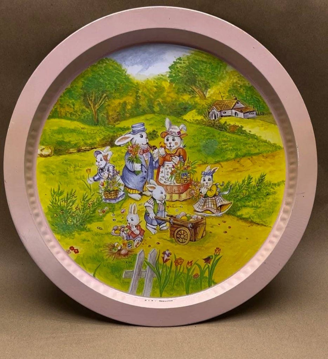 Large Decorative Vintage Easter Plate - Etsy