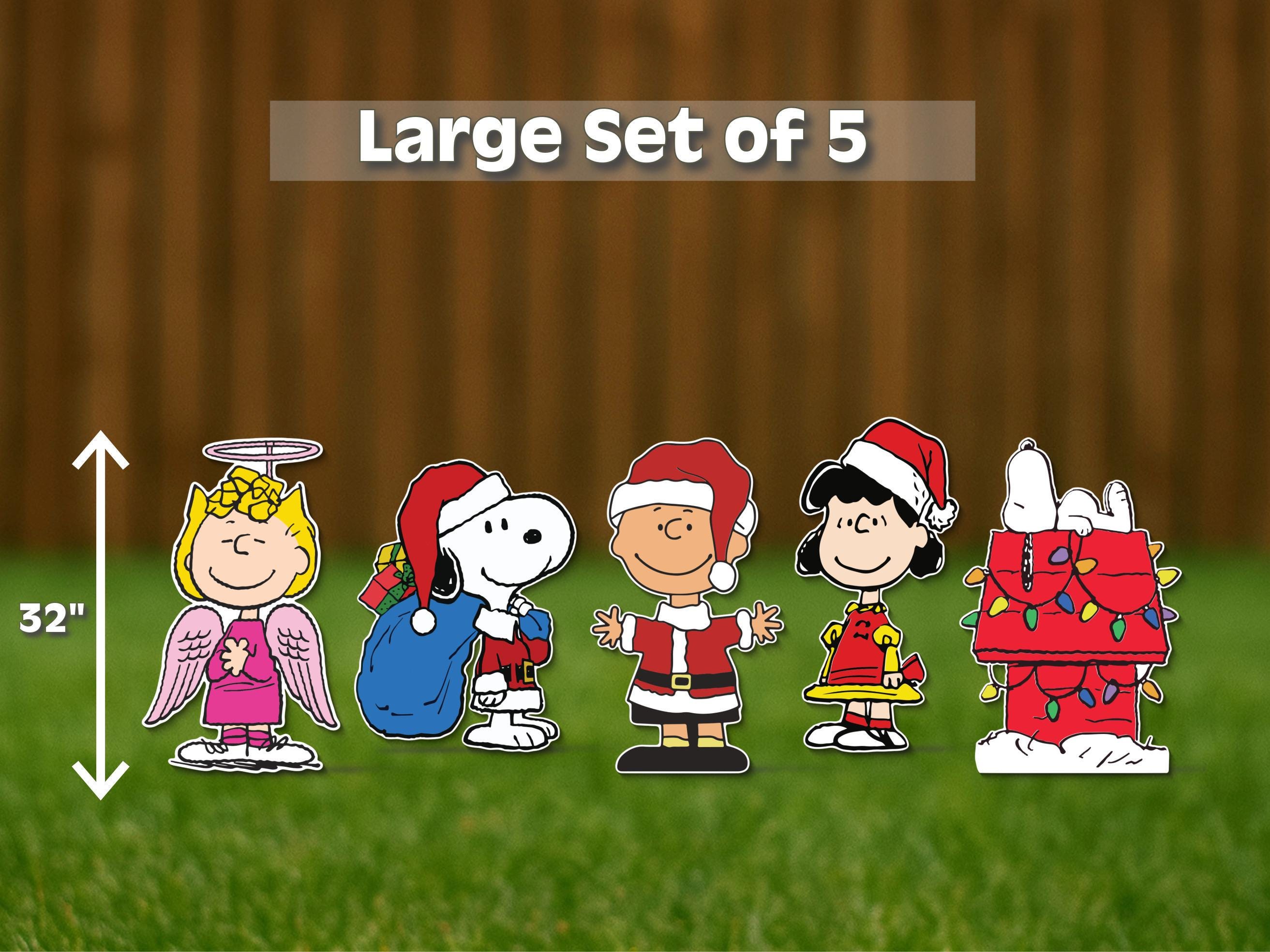 Peanuts Christmas Cutouts | Snoopy, Charlie Brown, Lucy & Sally Yard ...