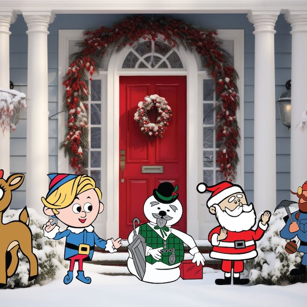 Rudolphs the Red Nosed Reindeer Outdoor Decorations - Etsy