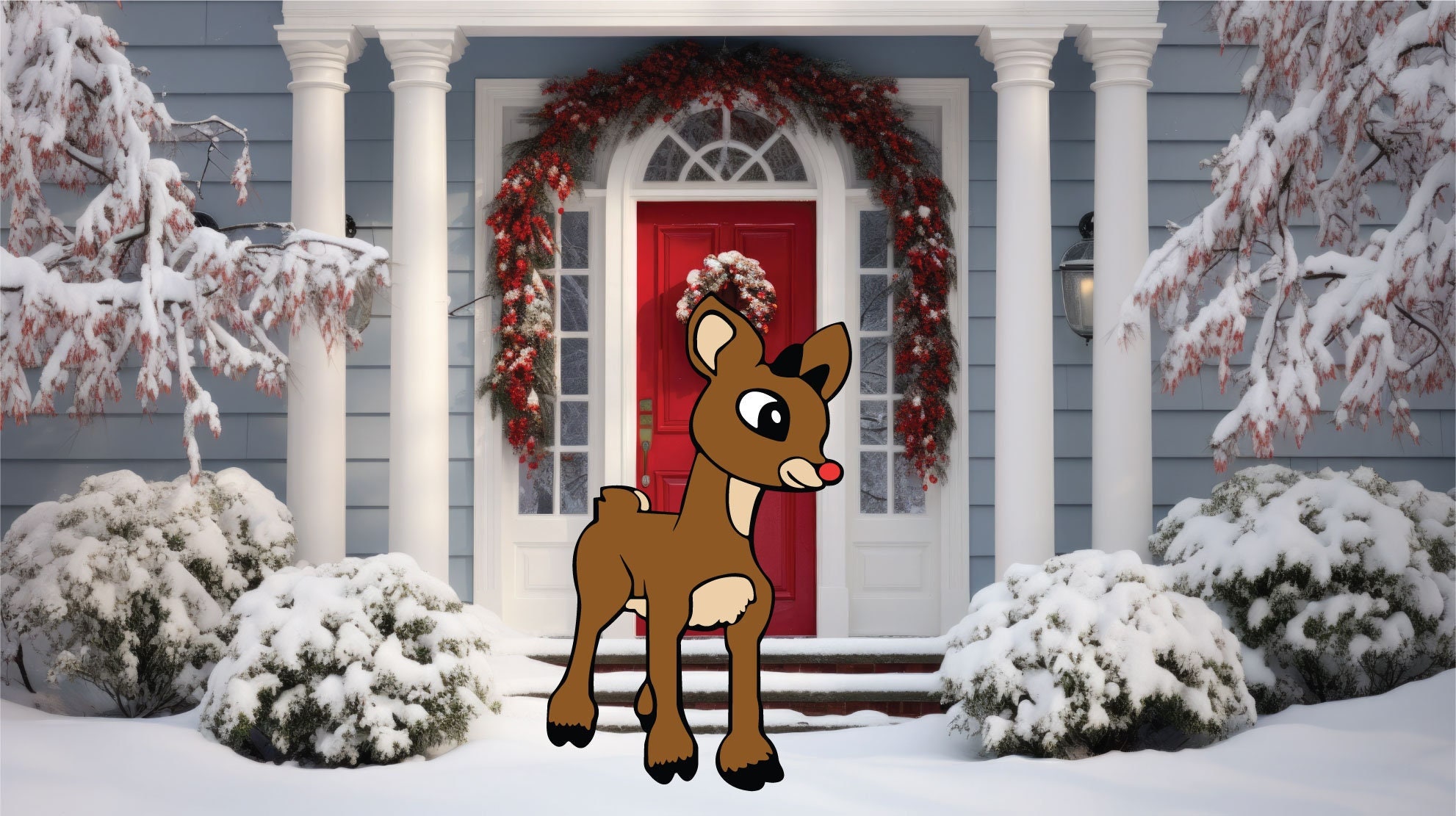Rudolph Cutouts | Red-nosed Reindeer | Christmas Decorations | Xmas ...