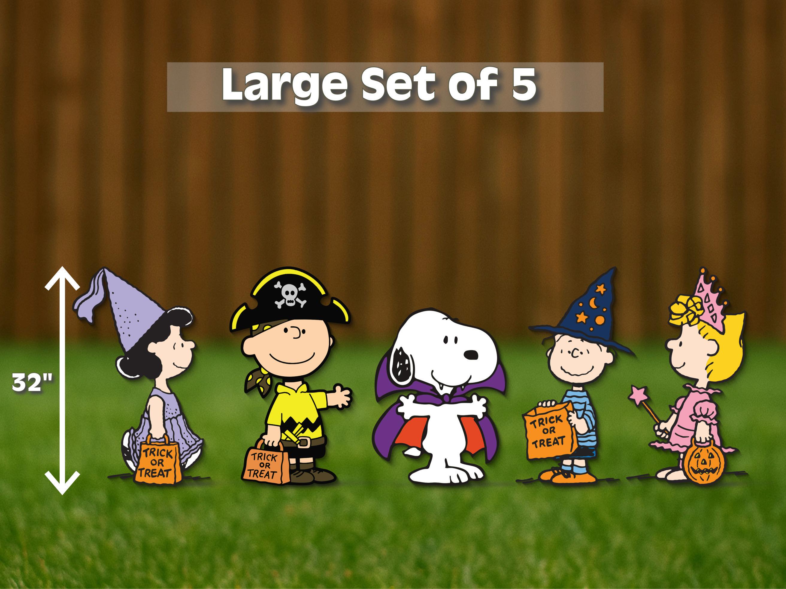 Peanuts Trick or Treat Halloween Cutouts | Snoopy, Charlie Brown, Lucy ...