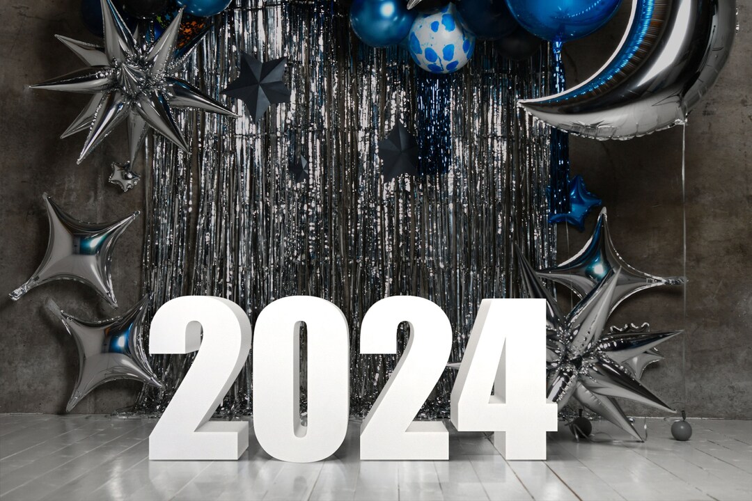 30 Tall Table Base Foam Numbers 2024 New Years Eve NYE 2024 Party Decor ...