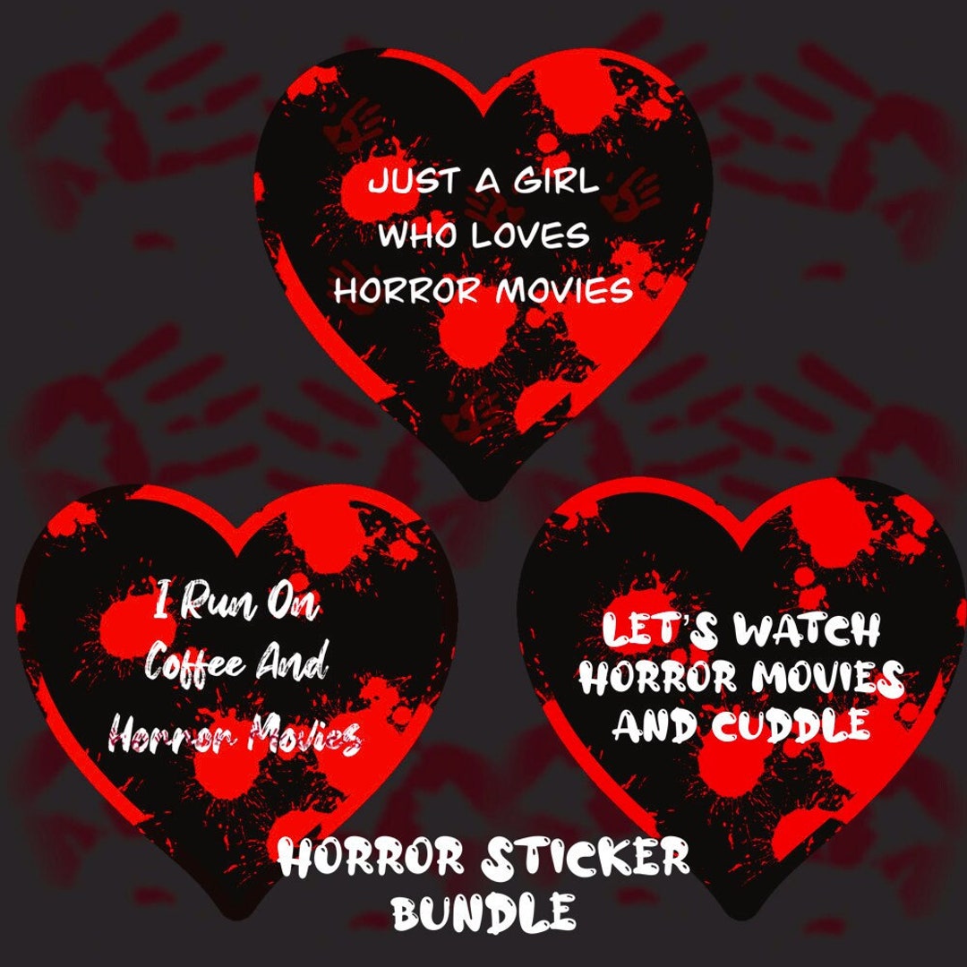 Horror Hearts Trio Sticker Bundle, Gift for Halloween Lover, Spooky ...