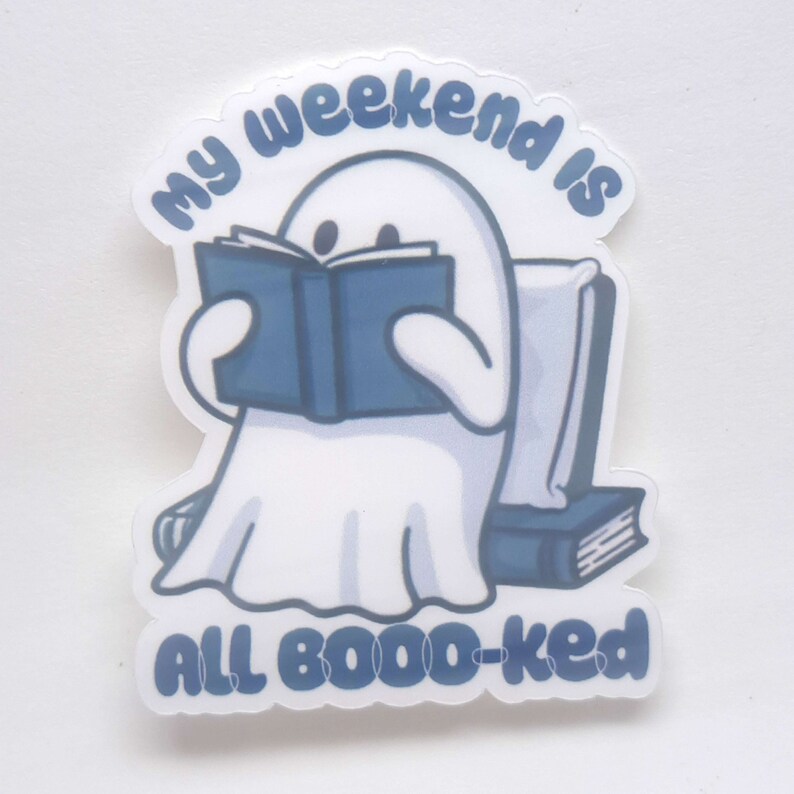 Spooky Bookish Ghost Sticker Set, Choose Your Sticker Pack 1-5, Gift ...