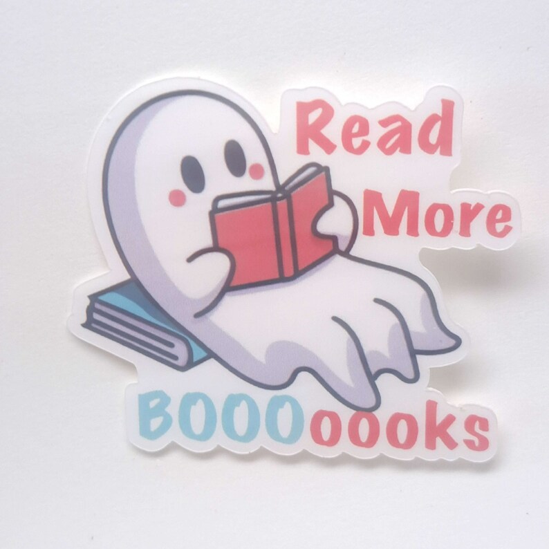 Spooky Bookish Ghost Sticker Set, Choose Your Sticker Pack 1-5, Gift ...