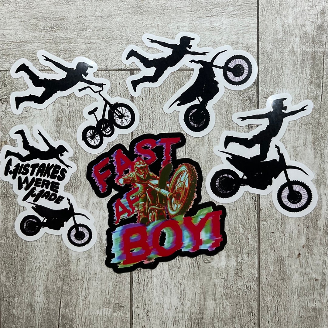Dirt Bike Moto-cross Stickers, Gift for Racing Enthusiasts, Silhouette ...