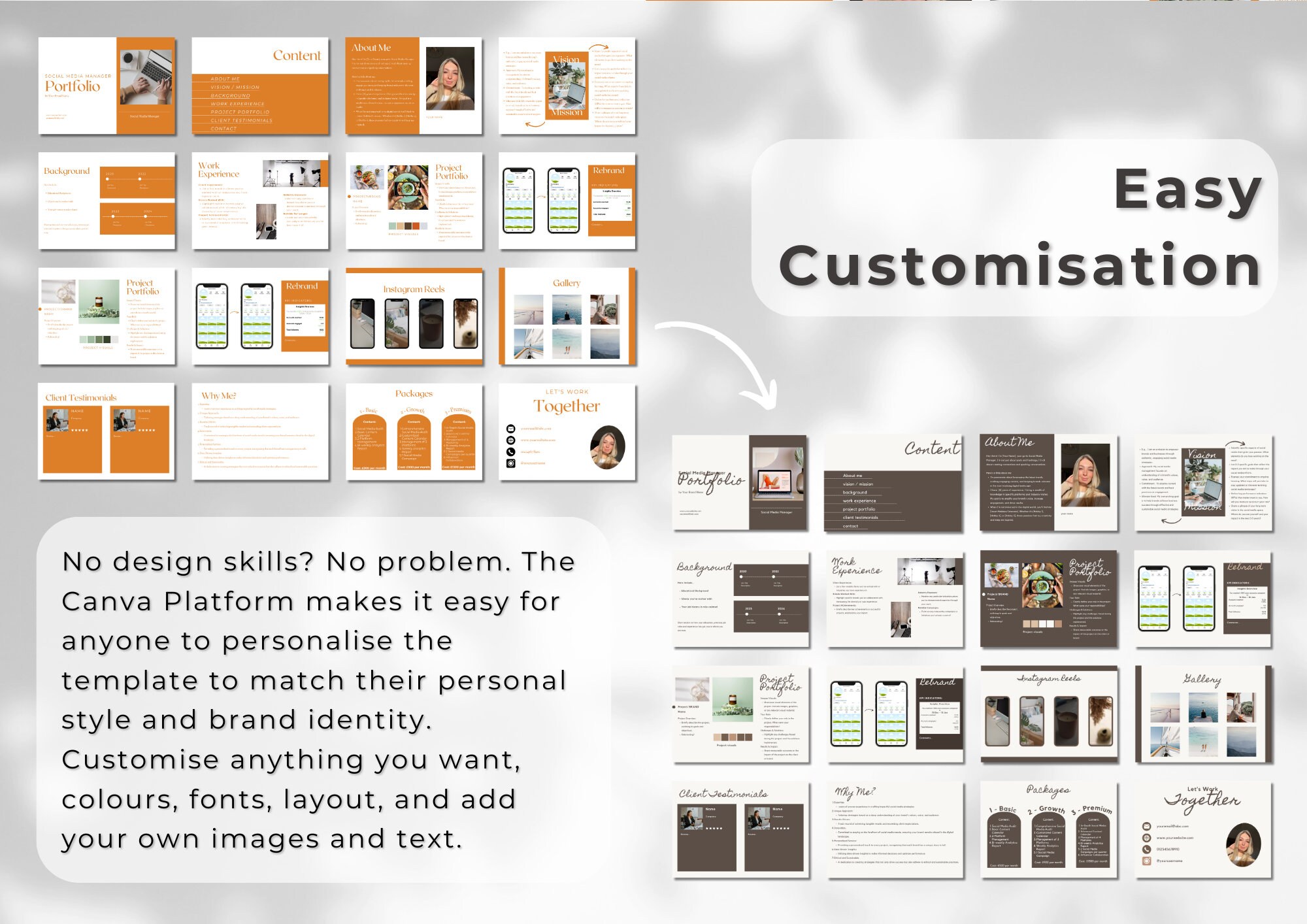 Social Media Portfolio | Canva Template | Customisable SMM Portfolio ...