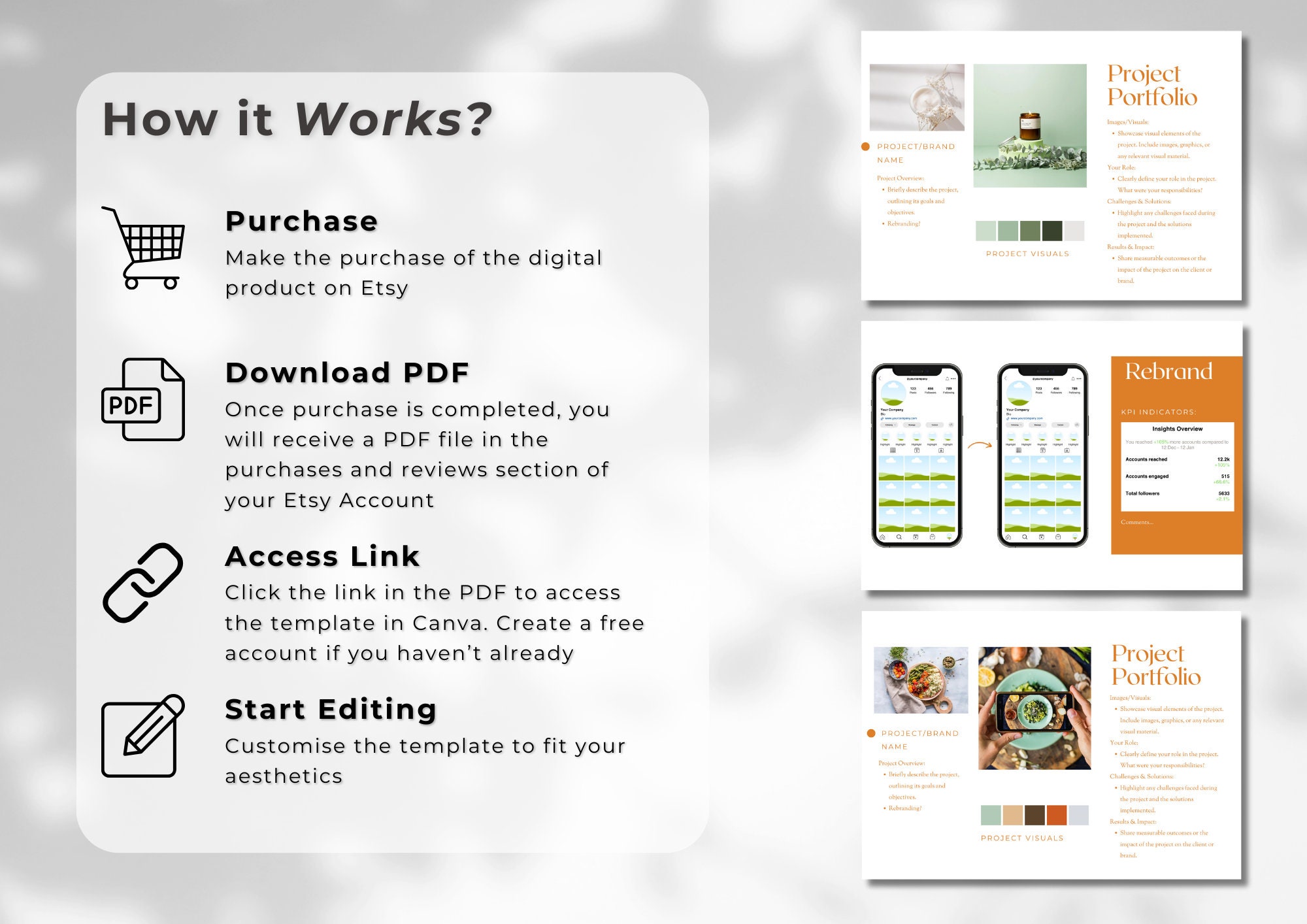 Social Media Portfolio | Canva Template | Customisable SMM Portfolio ...