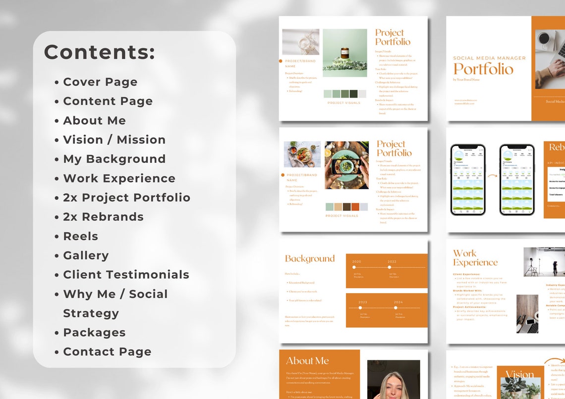 Social Media Portfolio Canva Template Customisable SMM Portfolio ...