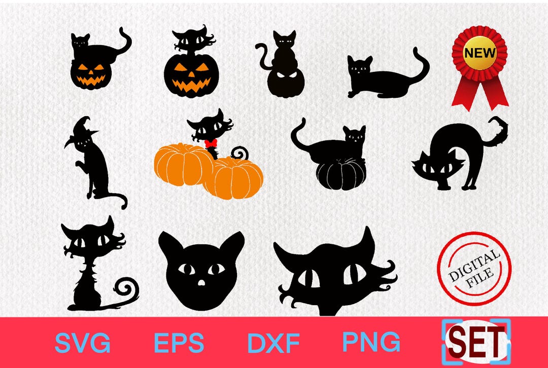 Halloween Cats Svg | Halloween Cat Ornament | Halloween Black Cat | Svg ...