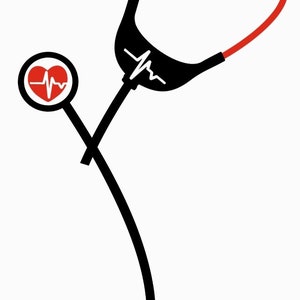 Nurse Stethoscope Heartbeat SVG, Personalized Medical Logo, Doctor ...