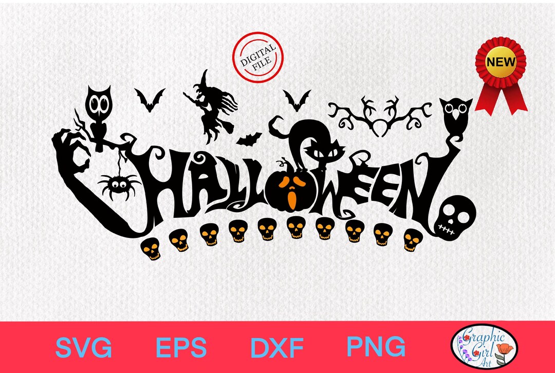 New Design Halloween Text Svg - Halloween Decor Svg - Hapy Halloween ...