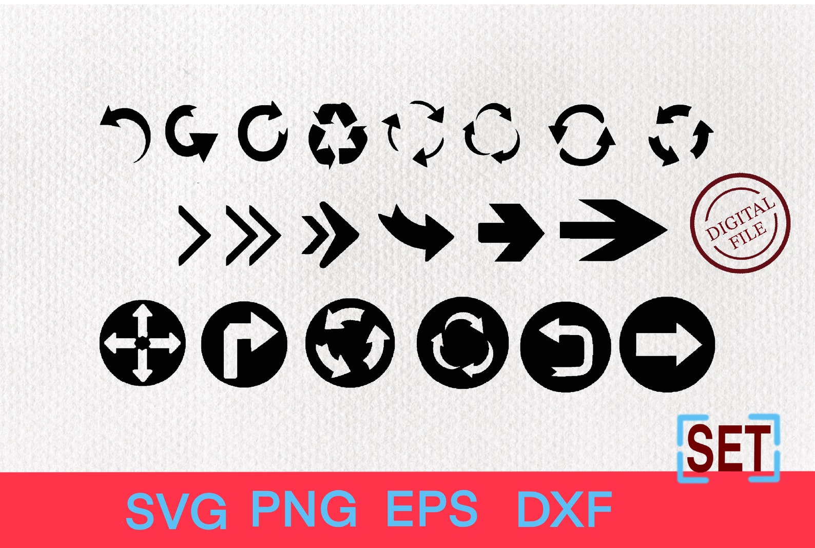 70 Arrow Shapes Cut Files - Road Direction Signs SVG - Arrows SVG ...