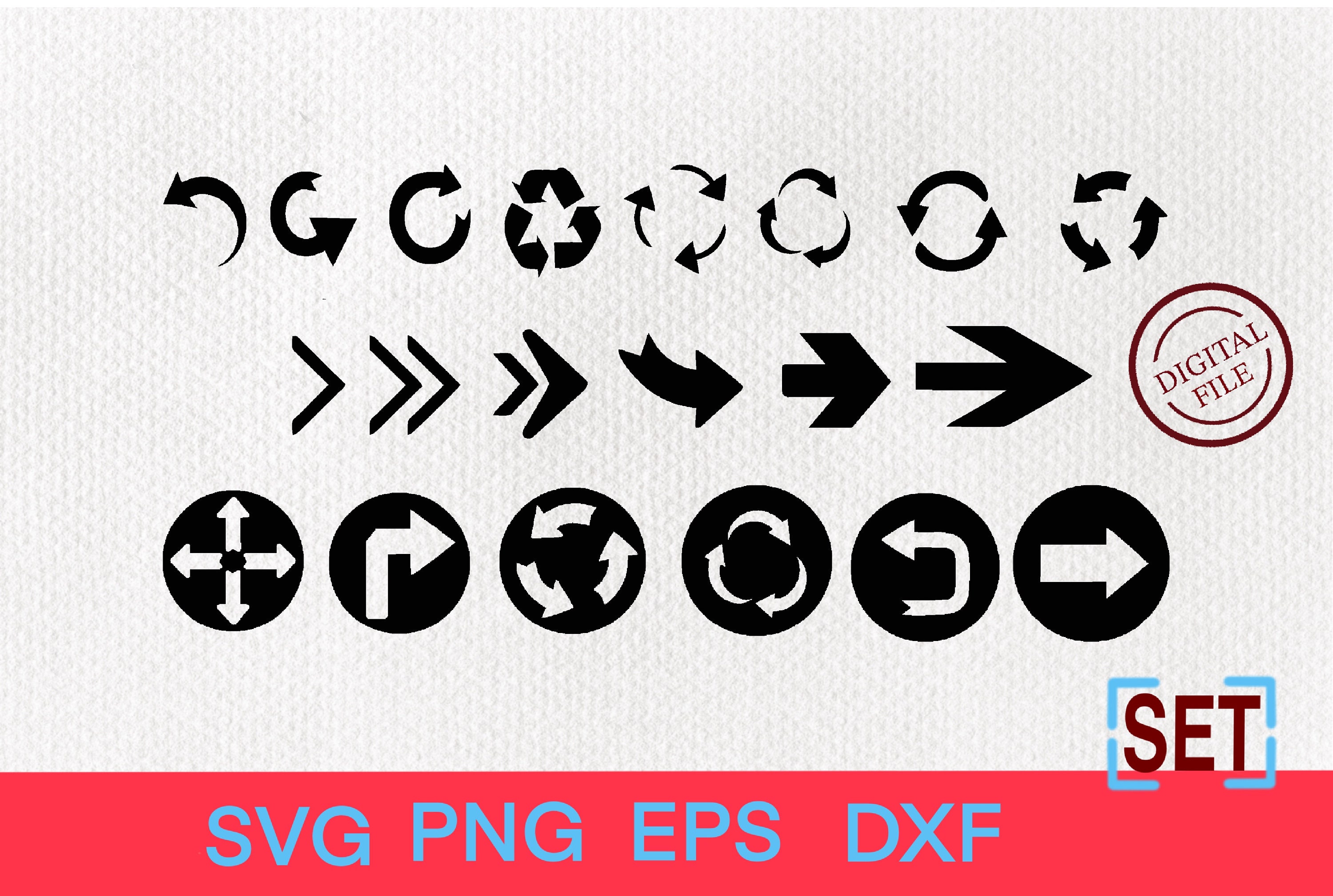 70 Arrow Shapes Cut Files - Road Direction Signs SVG - Arrows SVG ...