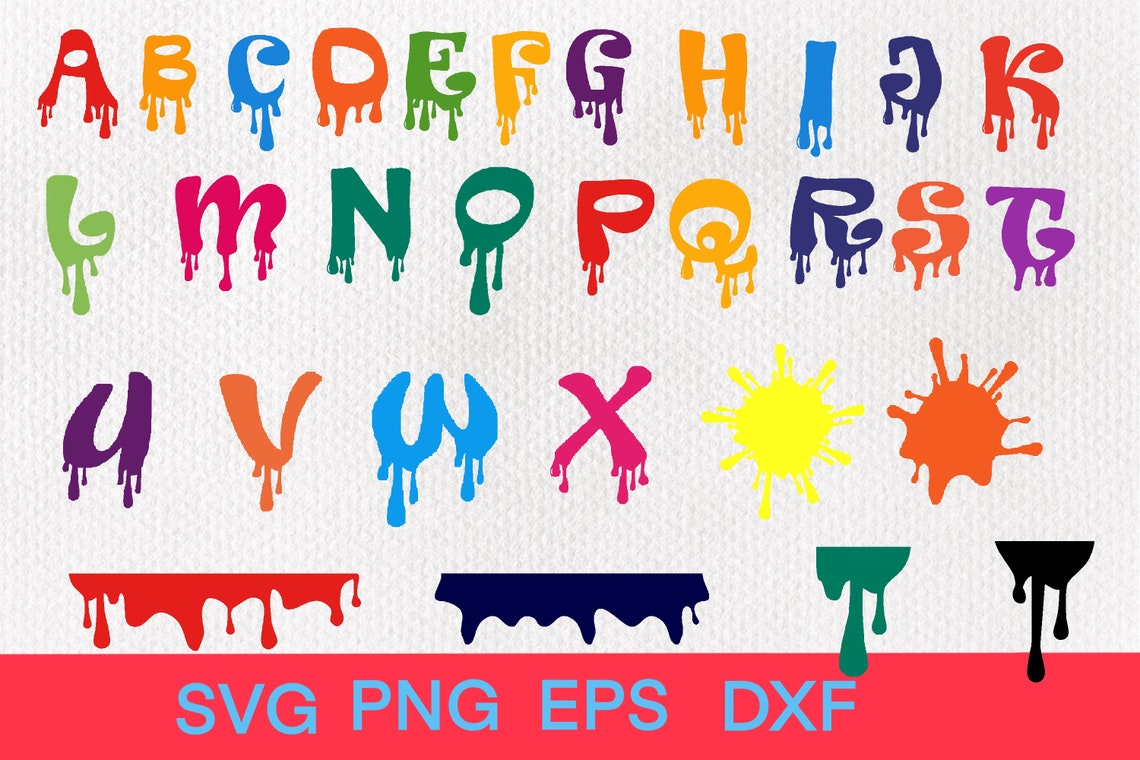 Dripping Font | Dripping Letters Svg | Dripping Svg | Silme Font Svg ...