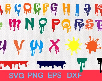 Dripping Font | Dripping Numbers Svg | Dripping Svg | Silme Font Svg ...