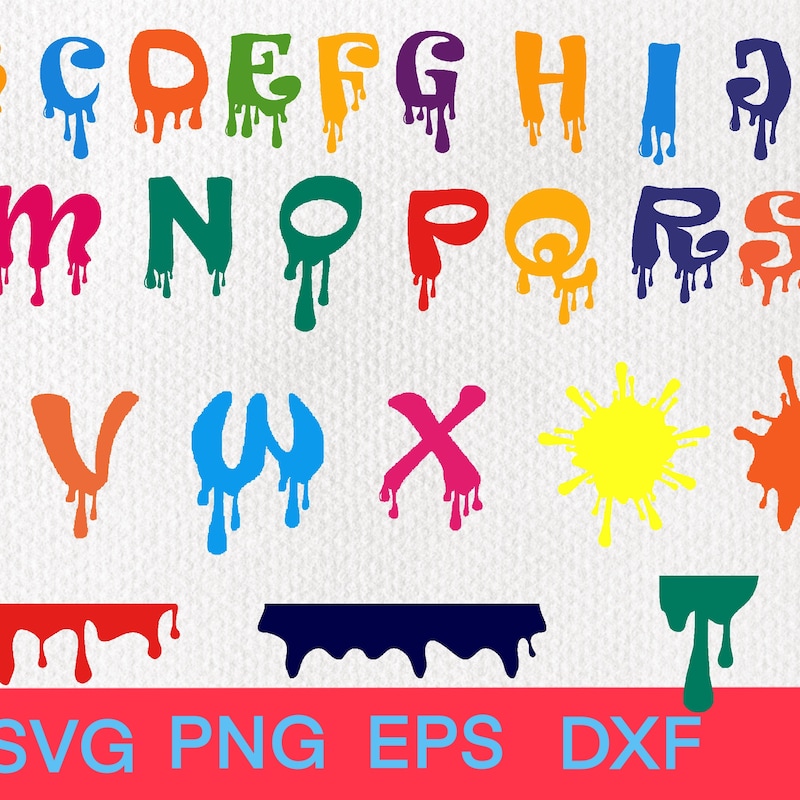 Dripping Letters - Etsy