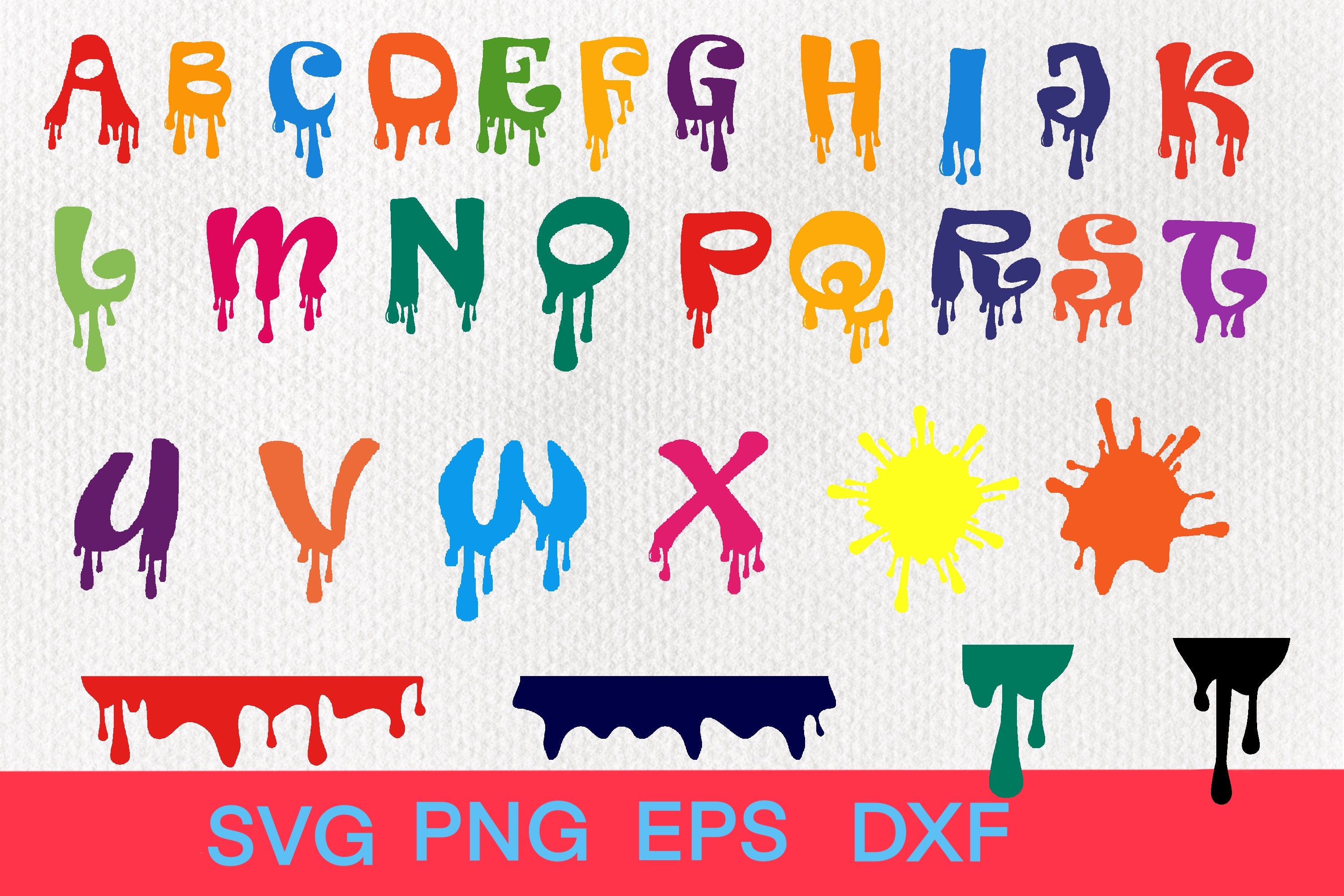 Dripping Font | Dripping Letters Svg | Dripping Svg | Silme Font Svg ...