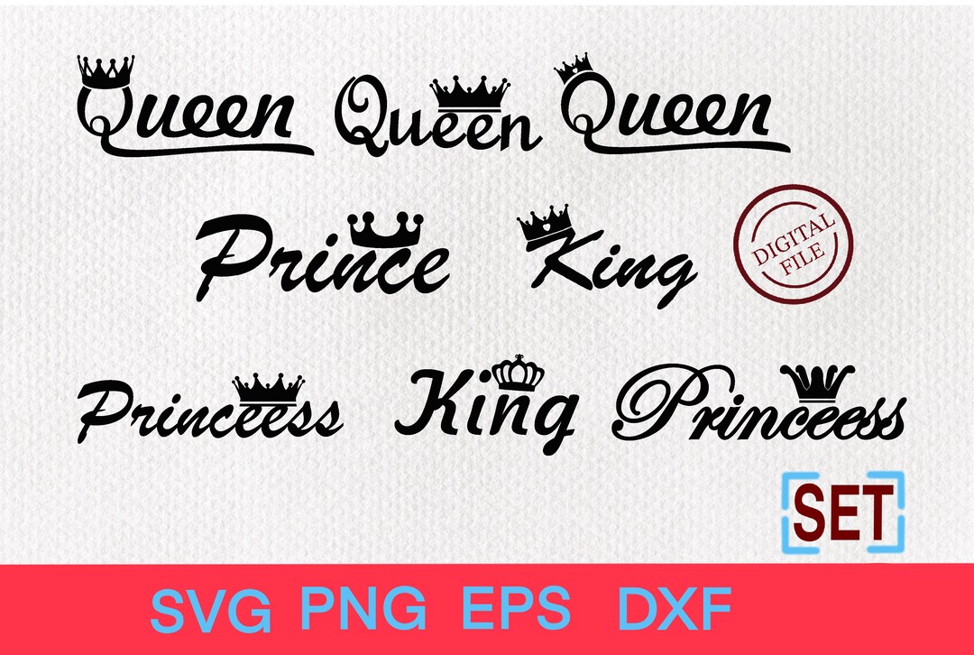 Queen Crown Svg | Queen Text | Tiara Svg | King Text | Prince Crowvn ...