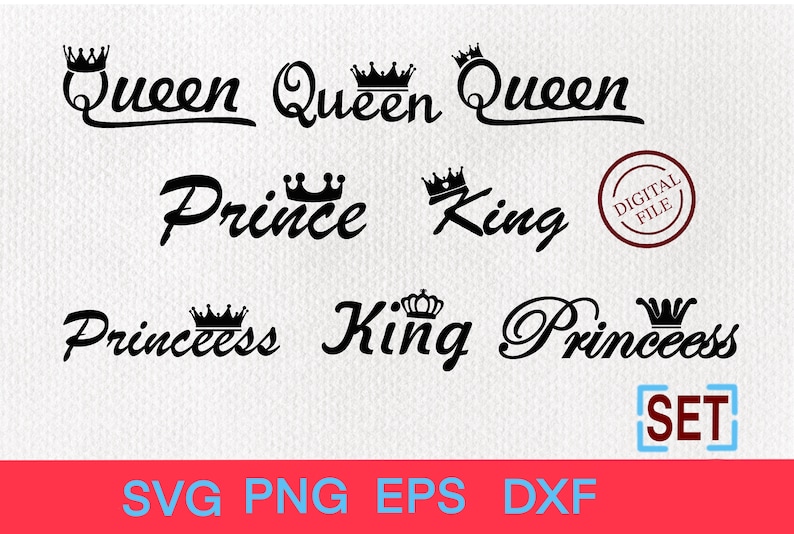 Queen Crown Svg | Queen Text | Tiara Svg | King Text | Prince Crowvn ...