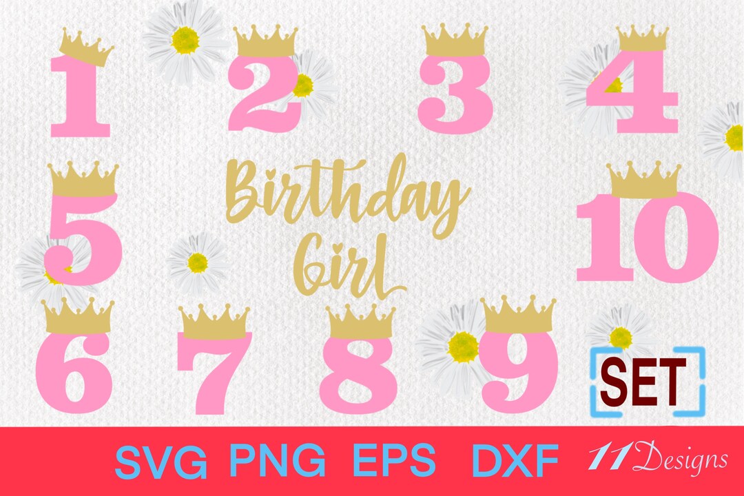 Birthday Girl Svg - Birthday Girl Cut Giles - Birthday Party Numbers ...