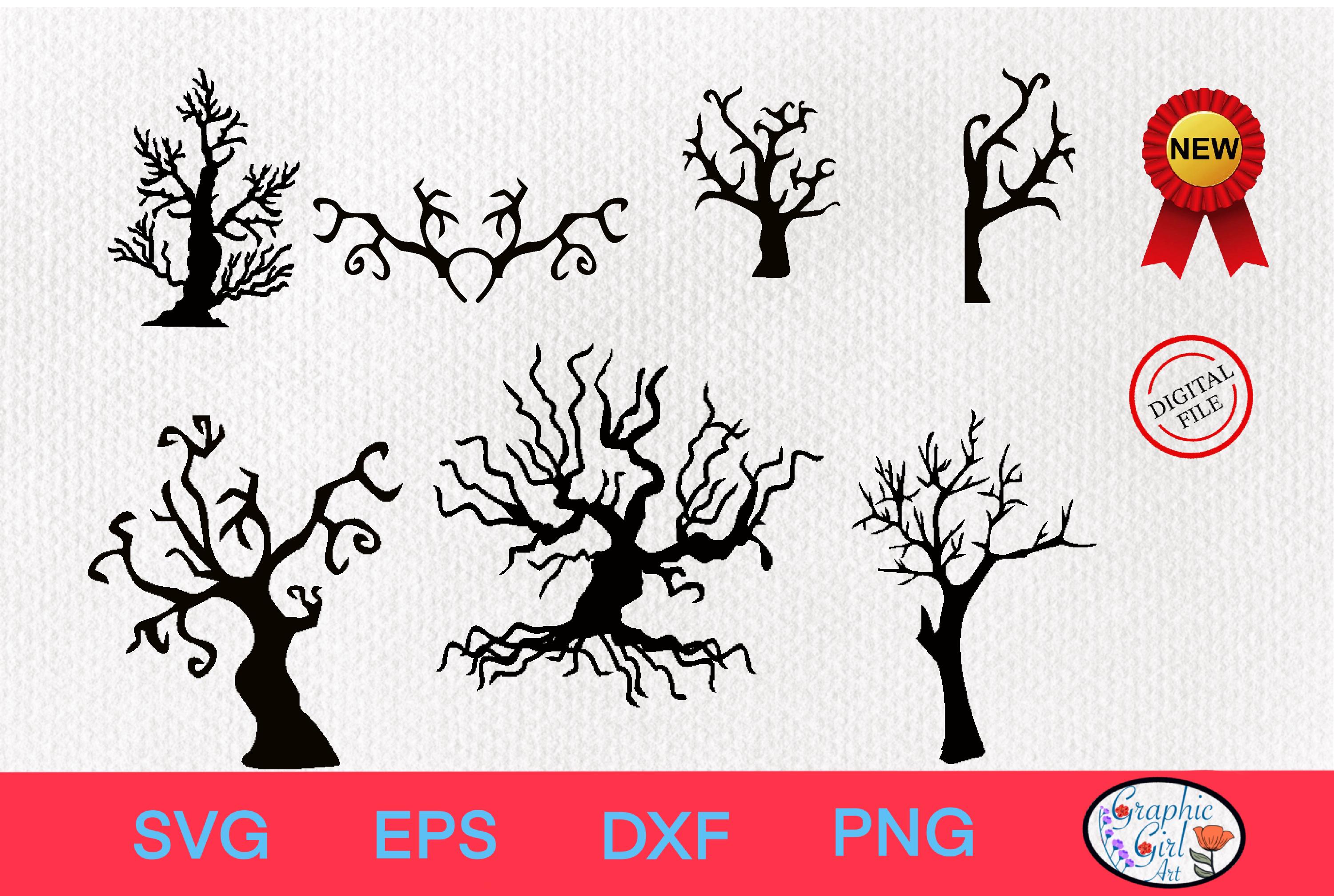 Halloween Tree Svg - Halloween Tree Ornament - Scary Trees Bundle Svg ...