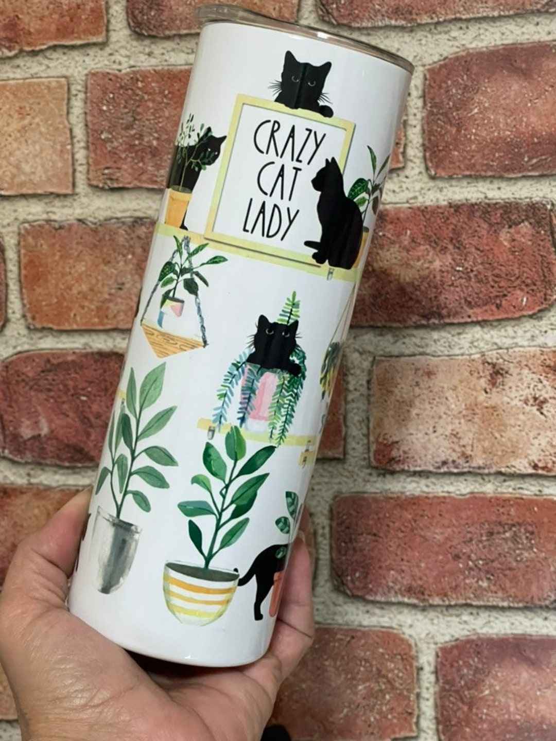 Crazy Cat Lady Tumbler, Gifts for Crazy Cat Lady, Cute Cat Tumbler ...